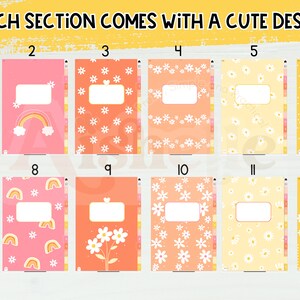 Portrait Digital Notebook, Light Daisy Notebook, Goodnotes Notebook ...