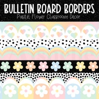 Pastel Bulletin Board Borders Pastel Happy Faces Classroom Decor ...