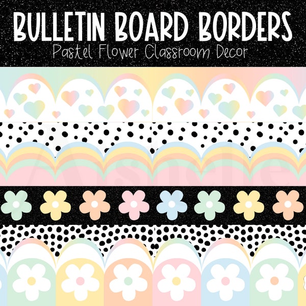 Pastel Bulletin Board Borders Pastel Happy Faces Classroom Decor ...