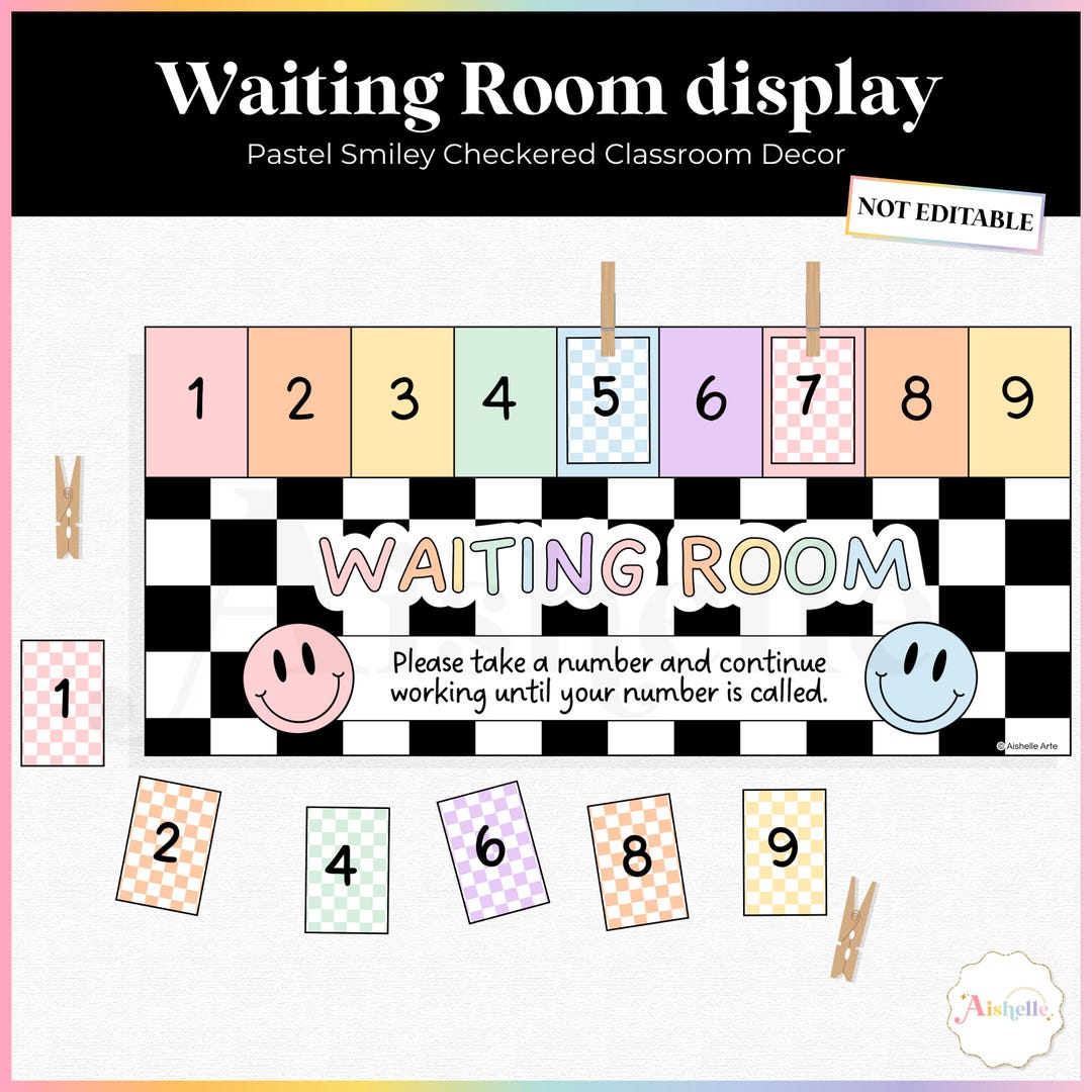Pastel Teacher Waiting Room Display | Personal Use | PDF - Etsy