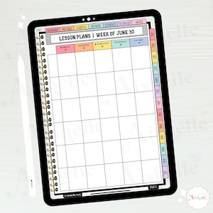 Digital Teacher Planner 2025-2026 | Teacher Goodnotes | With Rainbow ...
