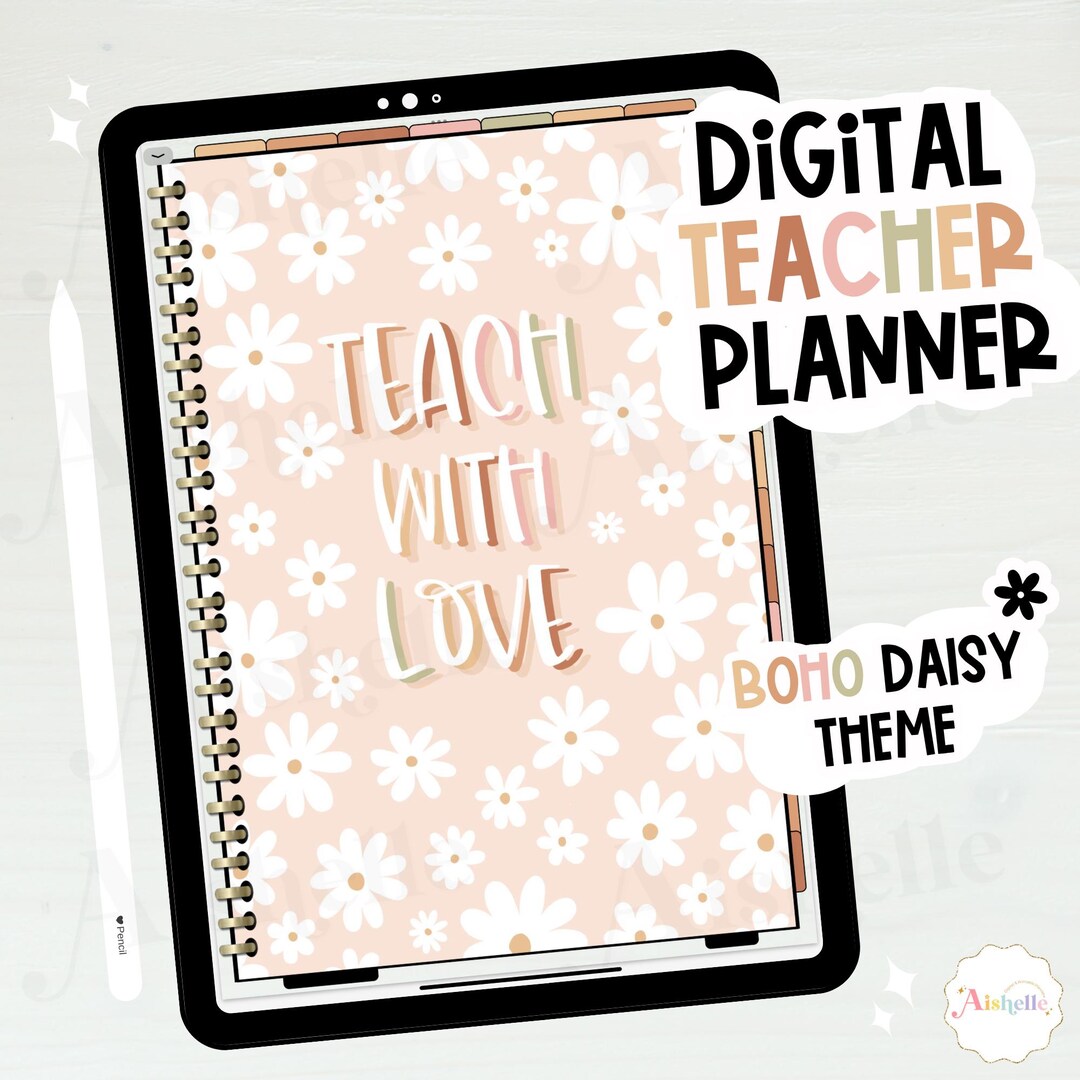 2025-2026 Digital Teacher Planner | Goodnotes Teacher | Boho Daisy ...