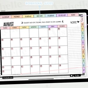 Digital Teacher Planner 2025-2026 | Teacher Goodnotes | With Checkered ...