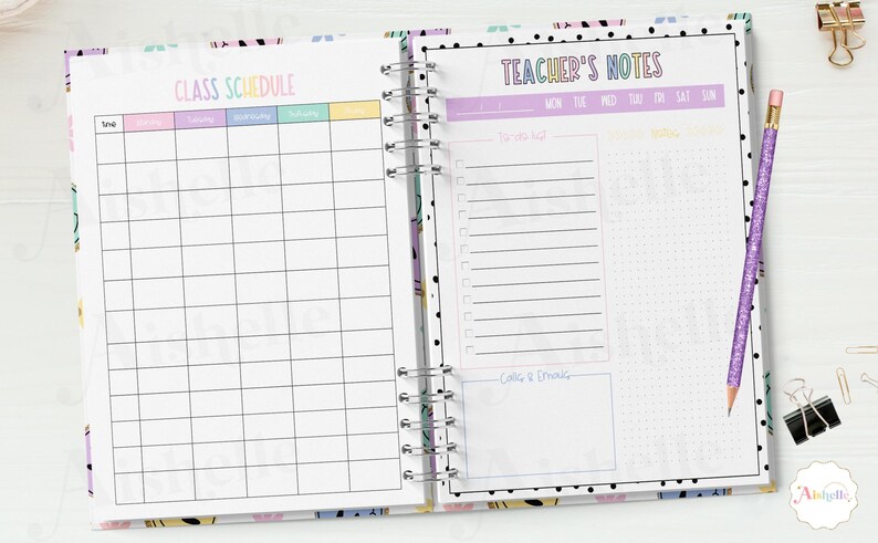 2025-2026 Teacher Planner Printable | Teacher Binder | Pastel Smiley ...