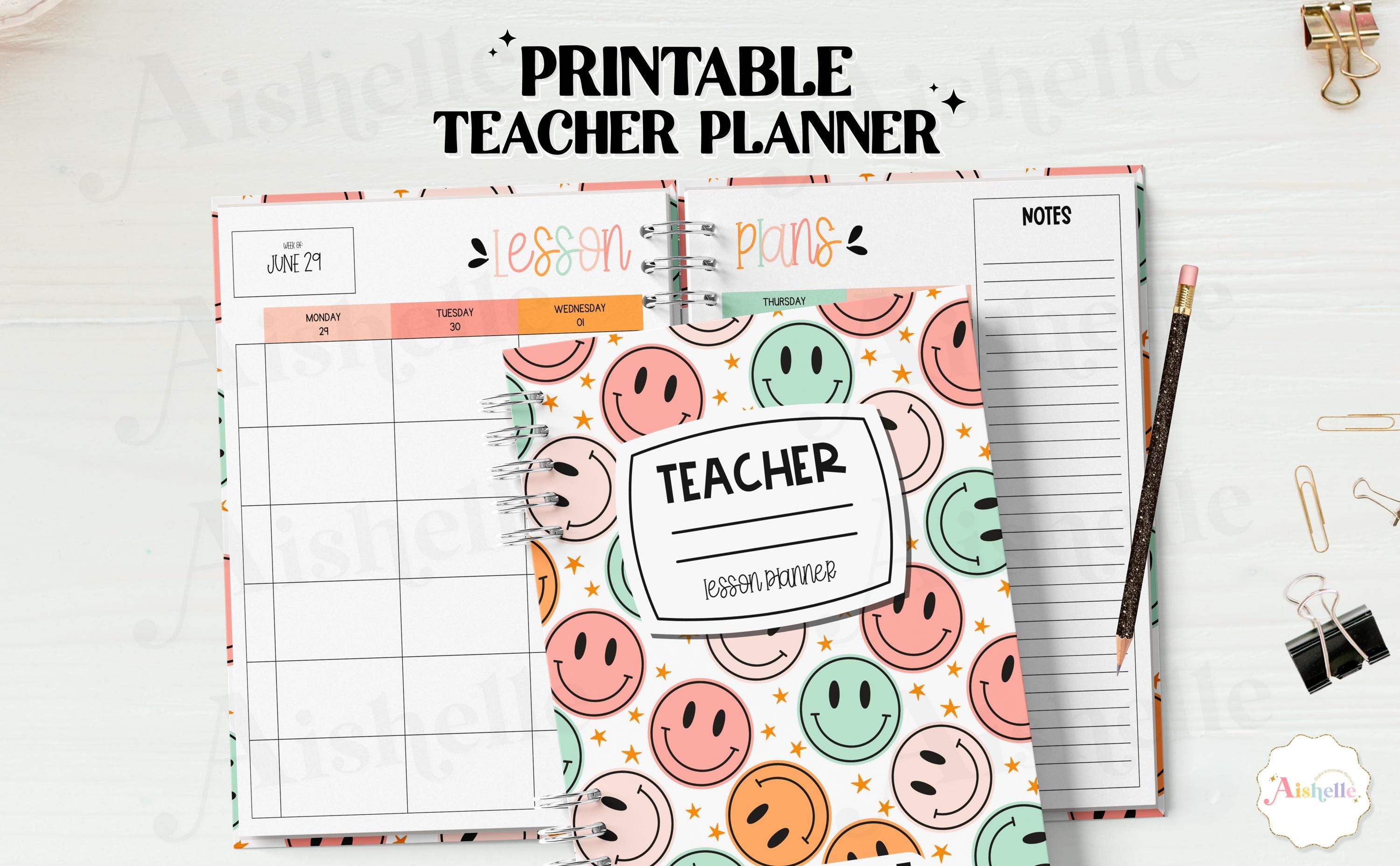 2026-2027 Printable Teacher Planner | Teacher Binder | Groovy Smiley ...