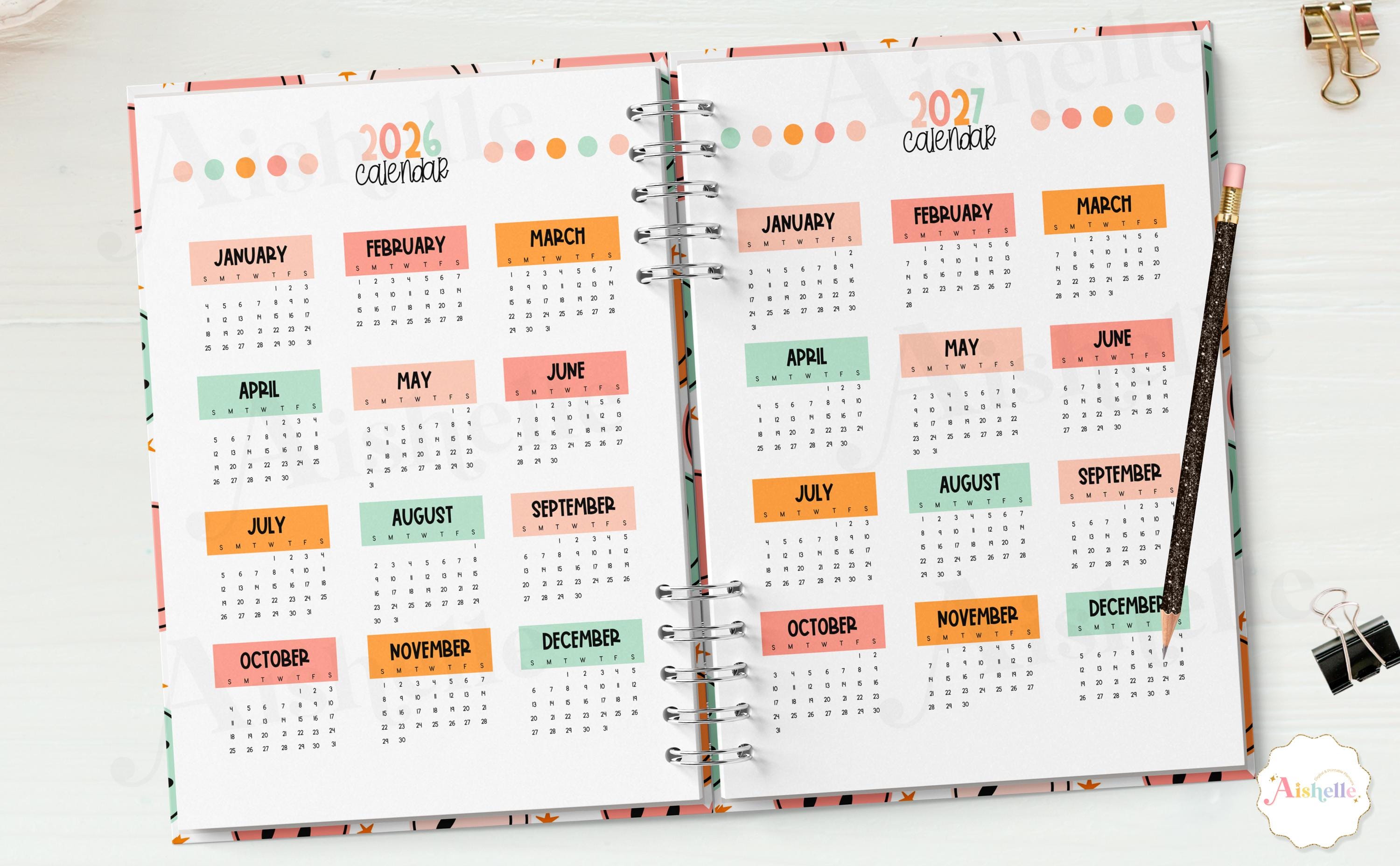 2026-2027 Printable Teacher Planner | Teacher Binder | Groovy Smiley ...