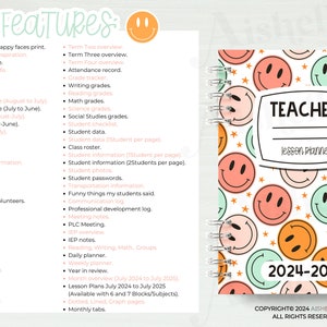 Printable Teacher Planner 2024-2025 | Teacher Binder | Groovy Happy ...