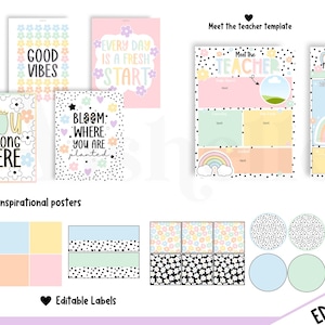 EDITABLE Pastel Classroom Decor Bundle - Bloom in Pastel | PERSONAL USE ...