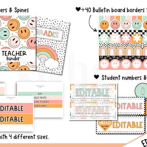 EDITABLE Groovy Smiley Classroom Decor Bundle - PERSONAL USE - Etsy
