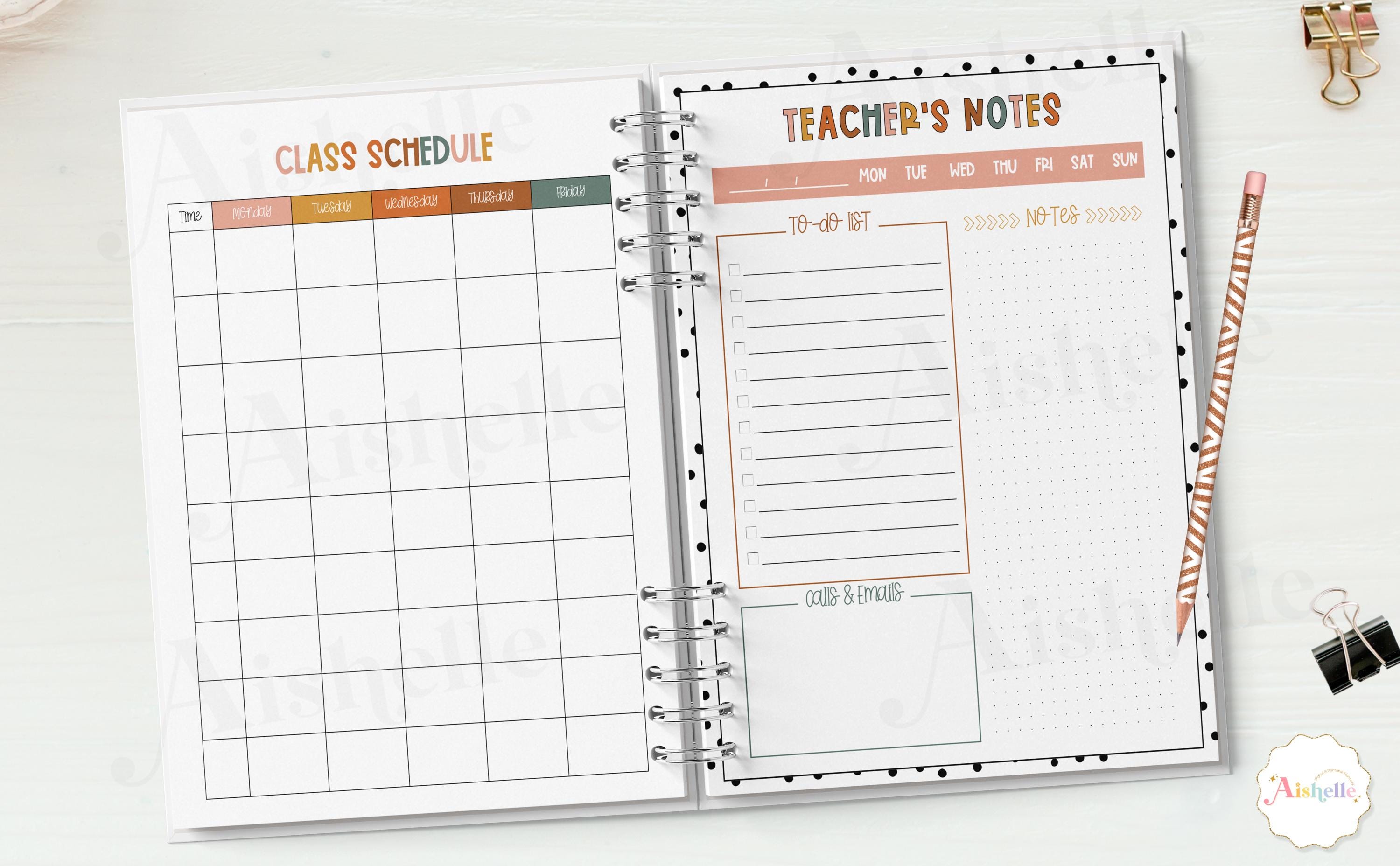 2026-2027 Printable Teacher Planner | Teacher Binder | Boho Rainbow ...