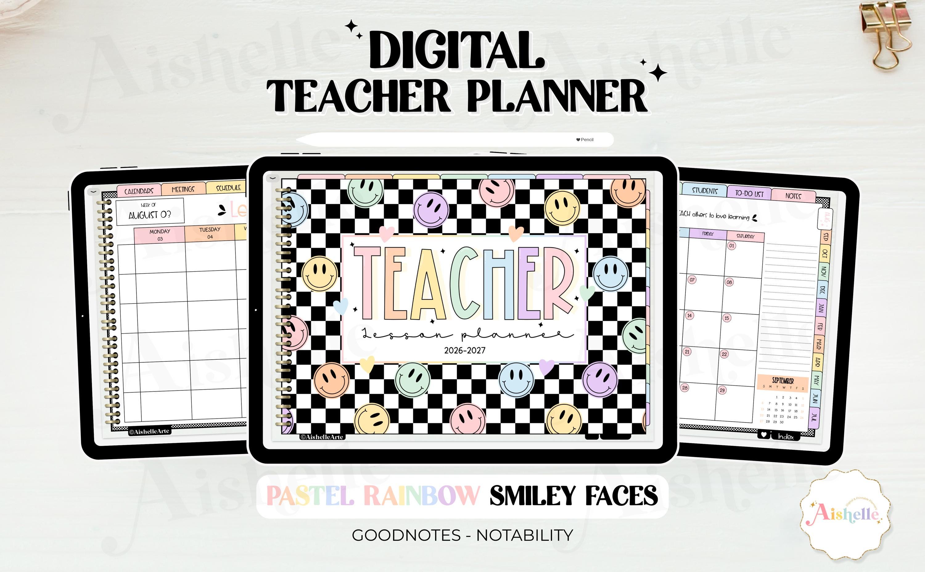 Digital Teacher Planner 2026-2027 | Teacher Goodnotes | With Checkered ...