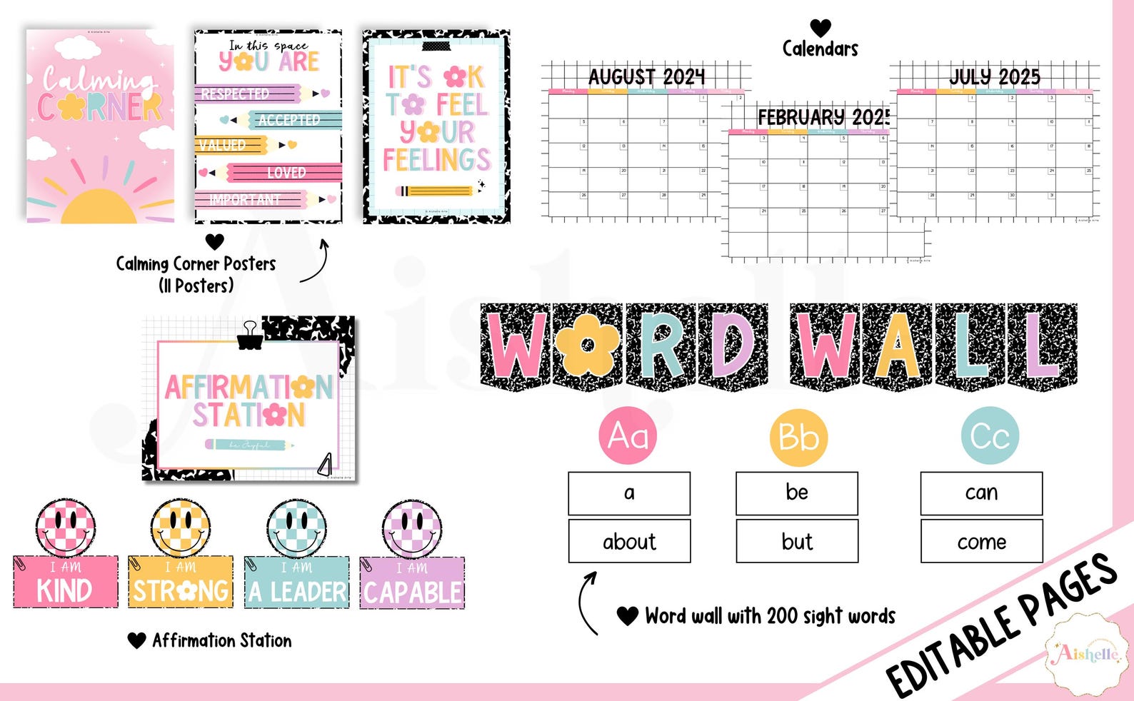 EDITABLE Composition Book Classroom Decor Bundle - PERSONAL USE - Etsy ...