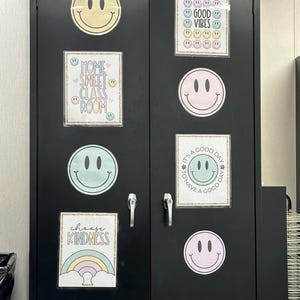 Pastel Classroom Inspirational Posters: Smiley Decor (PDF Download) - Etsy