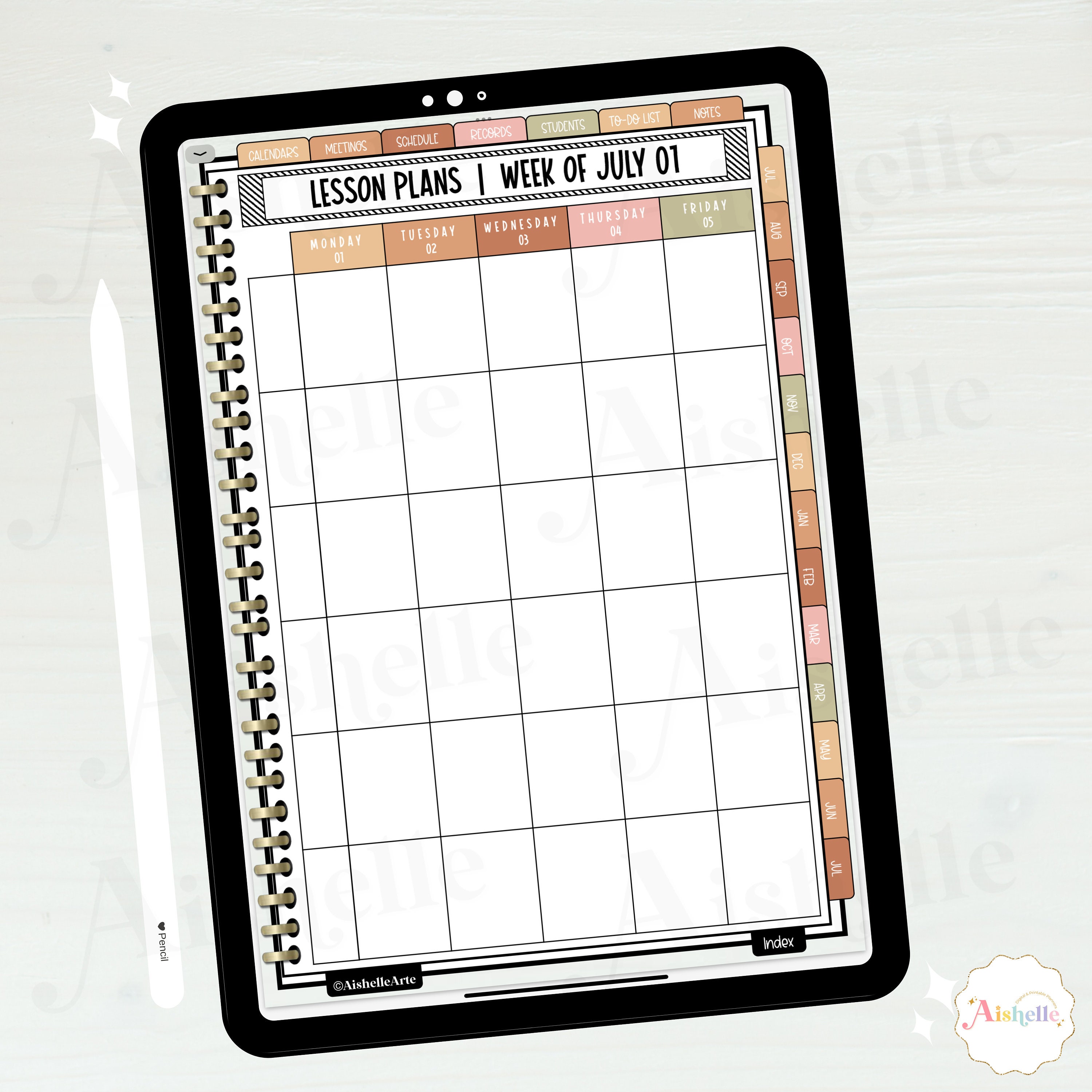 2024-2025 Digital Teacher Planner Goodnotes Teacher Boho Daisy Theme ...