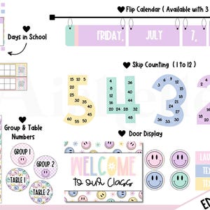 EDITABLE Pastel Smiley Classroom Decor Bundle - PERSONAL USE - Etsy