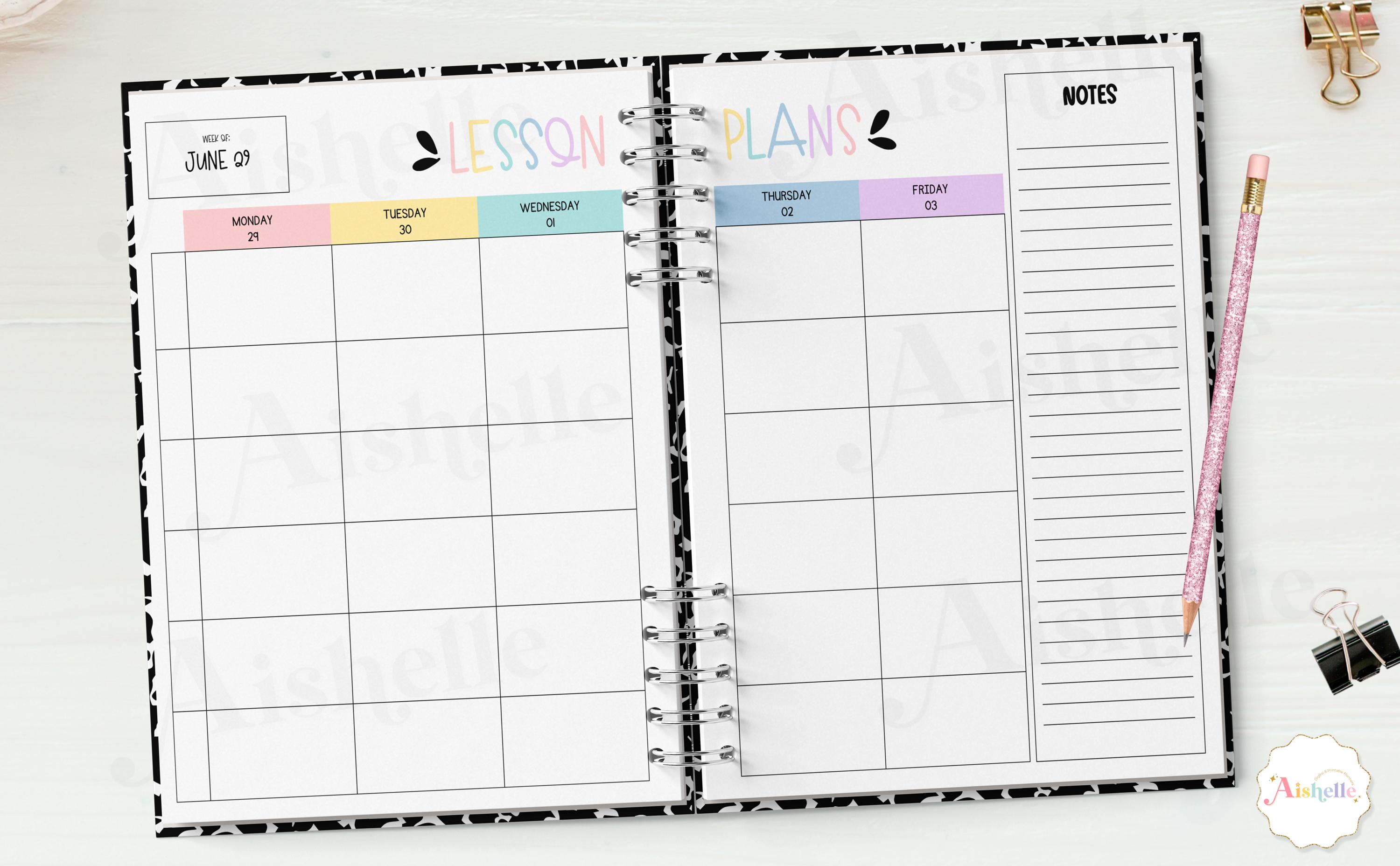 2026-2027 Printable Teacher Planner | Teacher Binder | Pastel Smiley ...