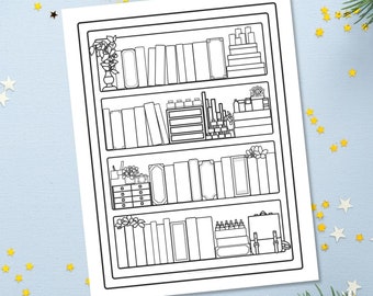 Reading Coloring Page - Etsy