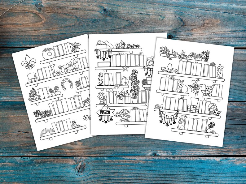 12 Month Floating Shelf Book Reading Tracker Collection Bundle Stay on ...