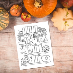 Printable Halloween Floating Shelf Book Tracker Reading Log - Etsy