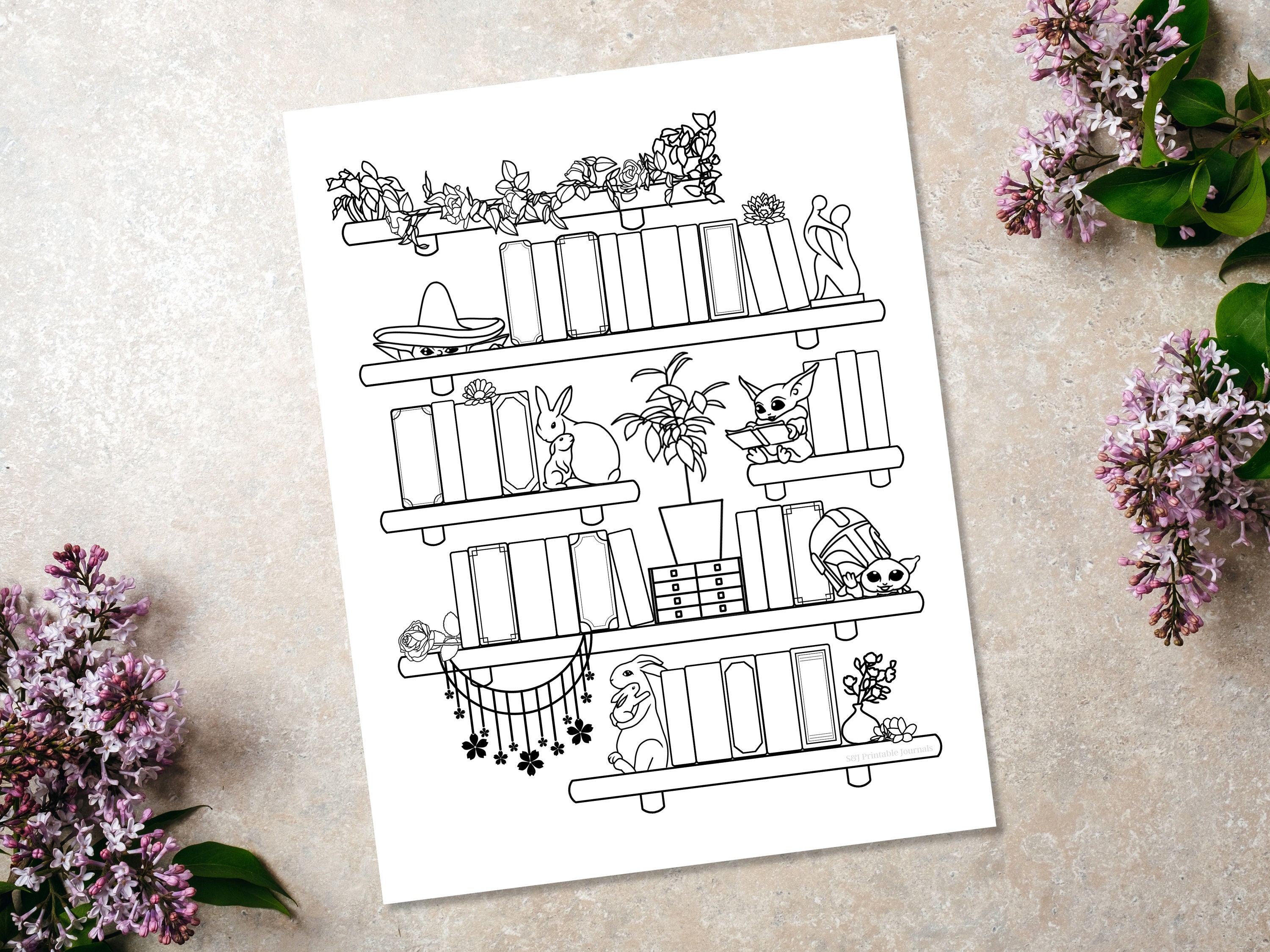 Printable May Floating Shelf Book Tracker Reading Log, Spring Themed ...