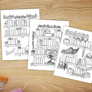 12 Month Floating Shelf Book Reading Tracker Collection Bundle Stay on ...