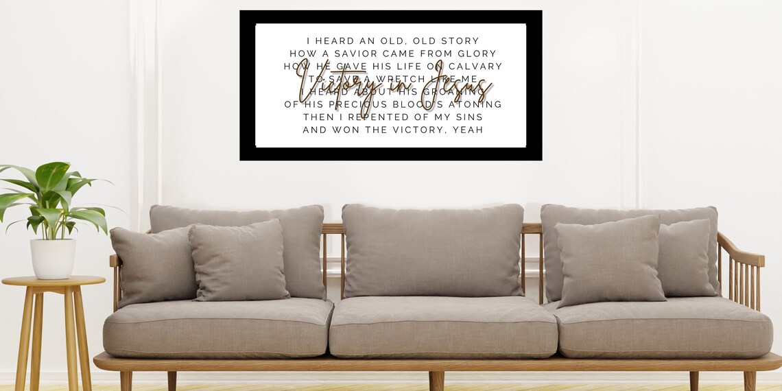 Printable Wall Art-religion Wall Art-victory in Jesus Wall Art-victory ...