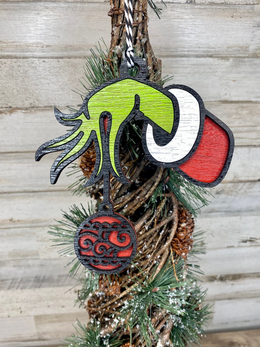 The Grinch, Grinch Hand Ornament, Refrigerator Magnet, Christmas ...
