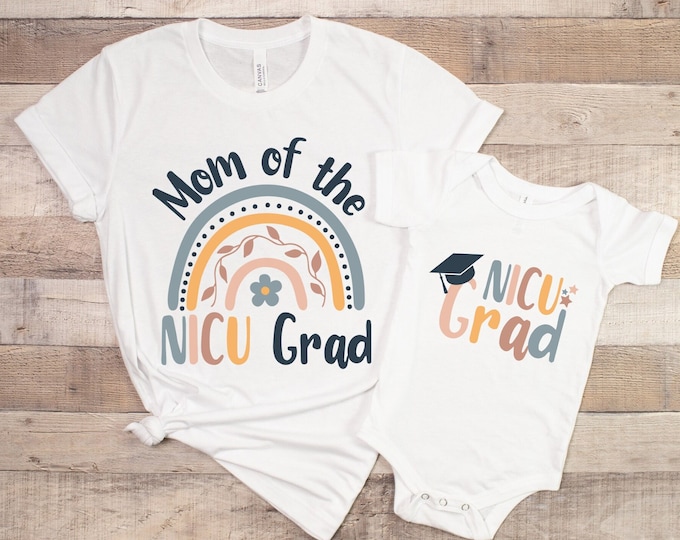 NICU Graduation Family Matching Tee,preemie NICU Grad Gift for Family ...