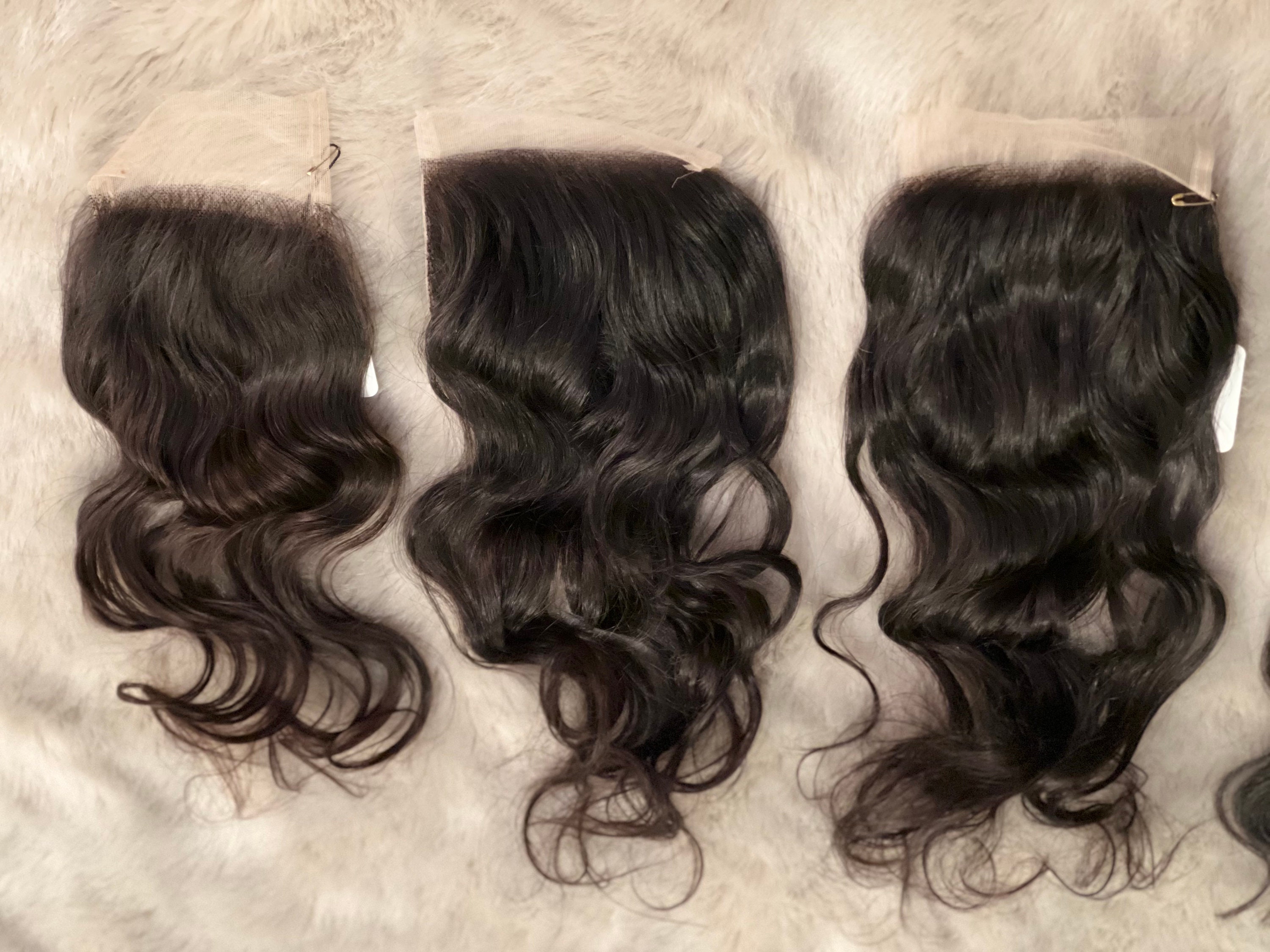 Raw Indian, Indonesian Natural Wave Closures 4x4 & 5x5 - Etsy
