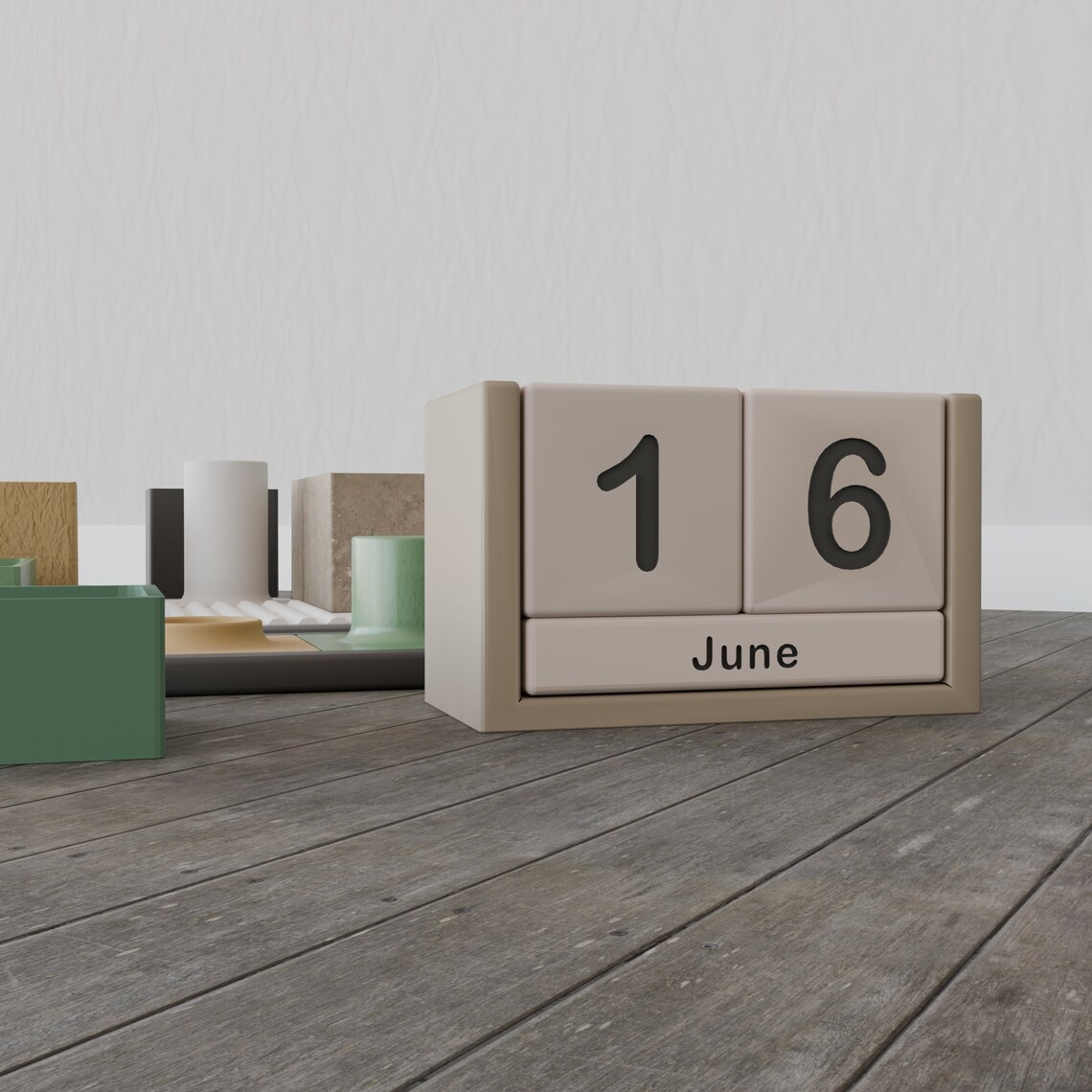 Date Blocks 3D STL Files - 6 Files for 3D Printer - Etsy