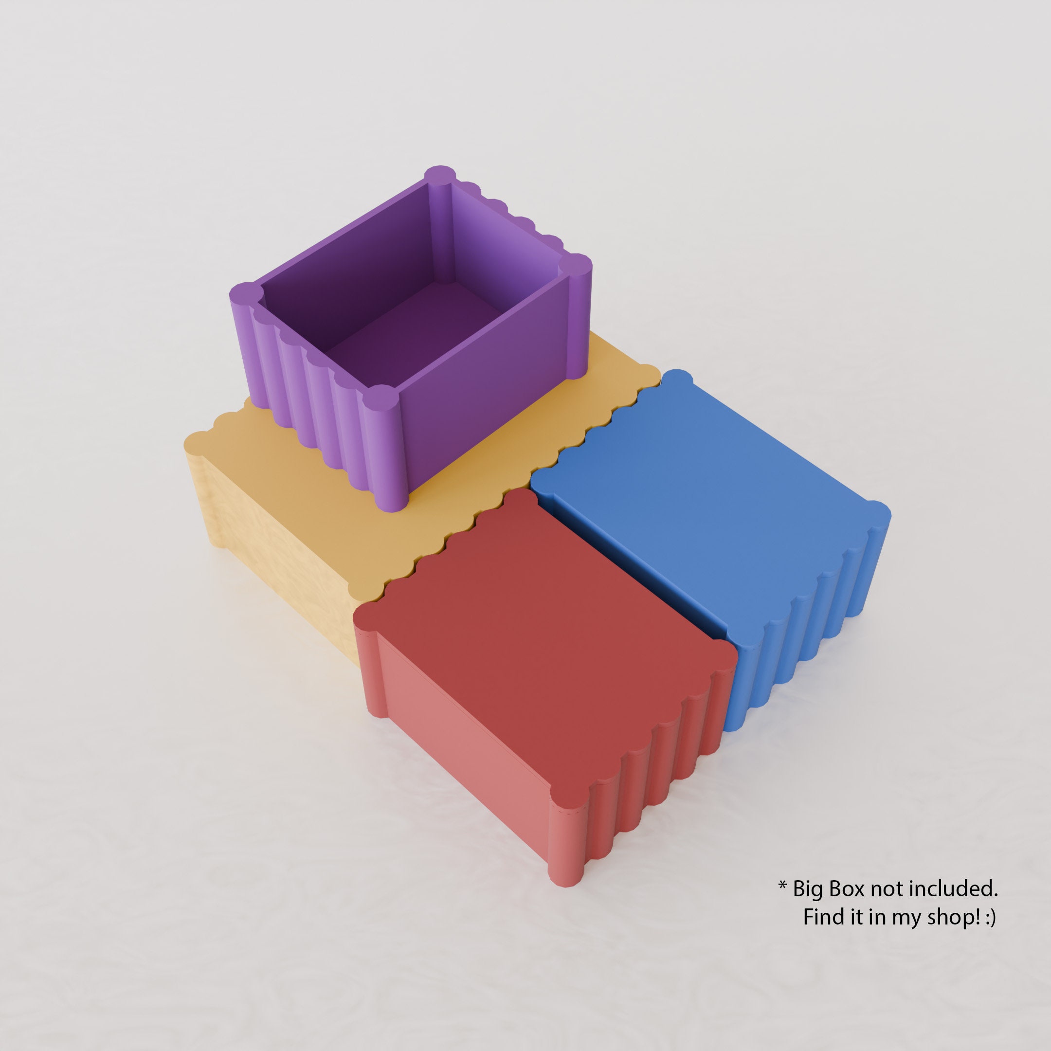 Mini Box STL File Stackable 3D Print Storage Box - Etsy