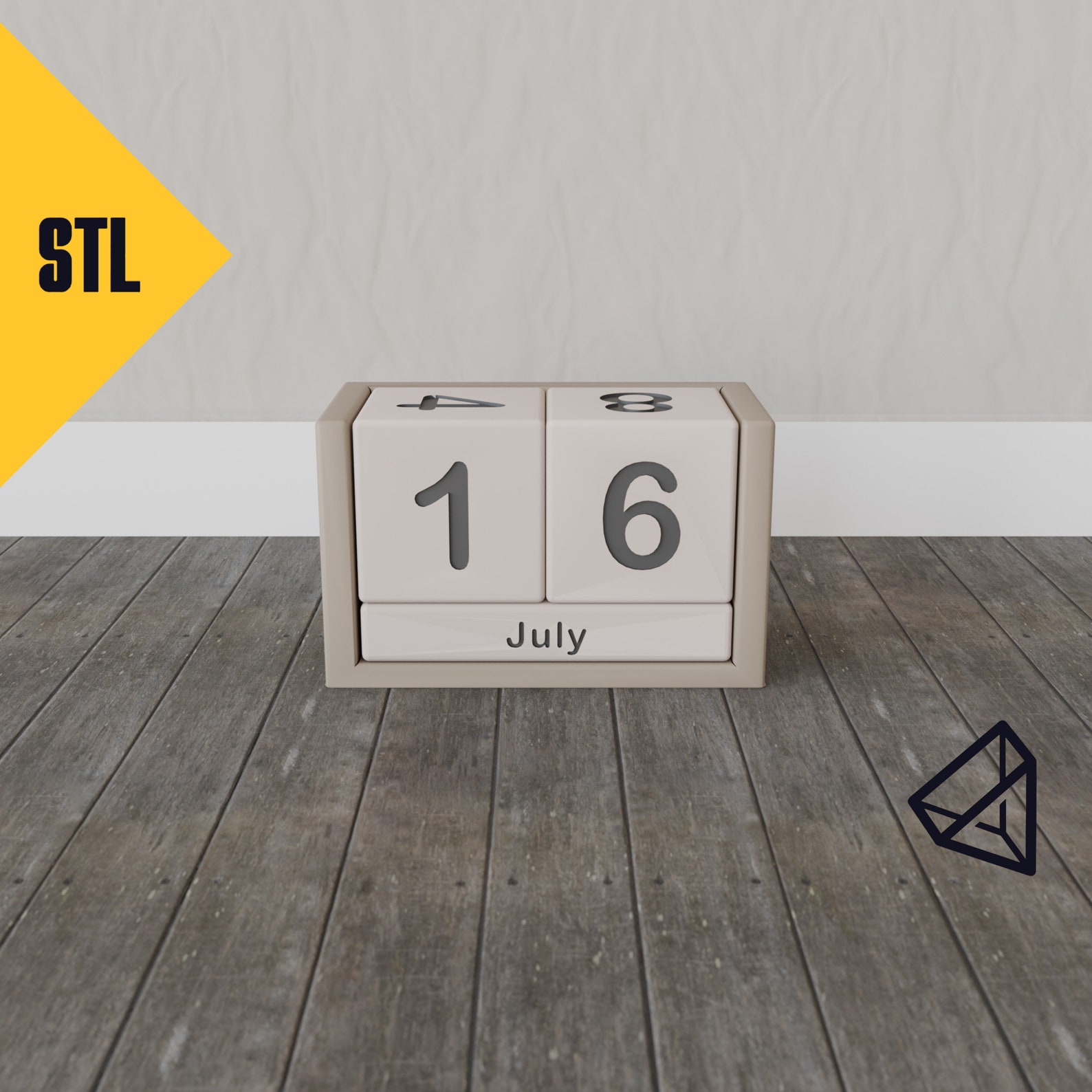 Date Blocks 3D STL Files - 6 Files for 3D Printer - Etsy