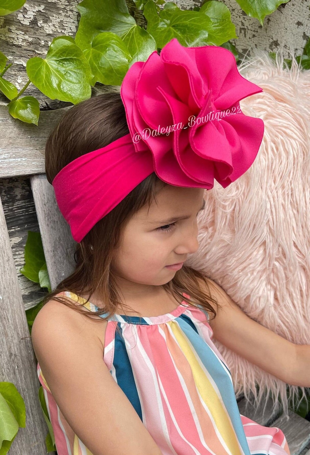Messy Bow on Headband | Big Bow on Headband | 5.5in Bows | Big Bows ...