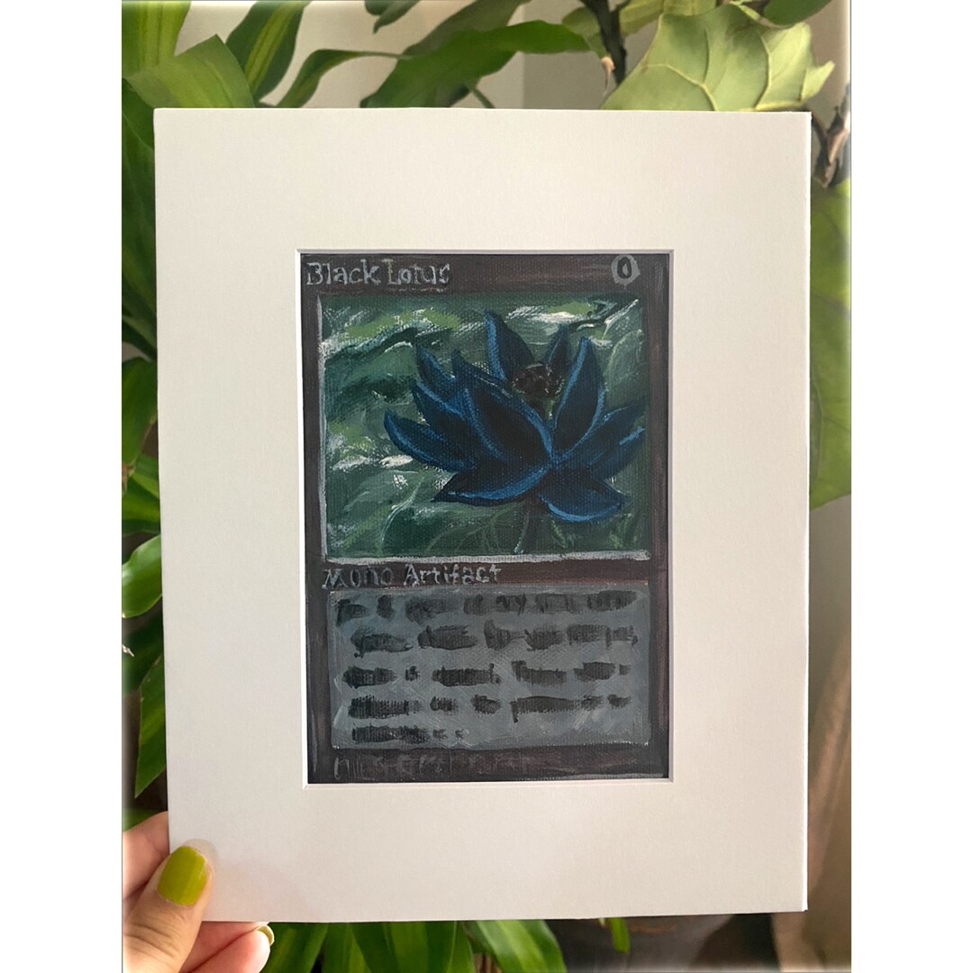 Black Lotus Magic Card Art Print Card Game Gamer Art - Etsy