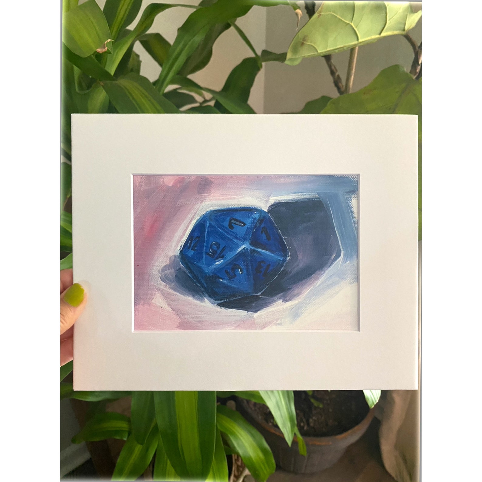 D20 Painting Dnd Art Tabletop Game Dungeon Master Gamer Art Print - Etsy