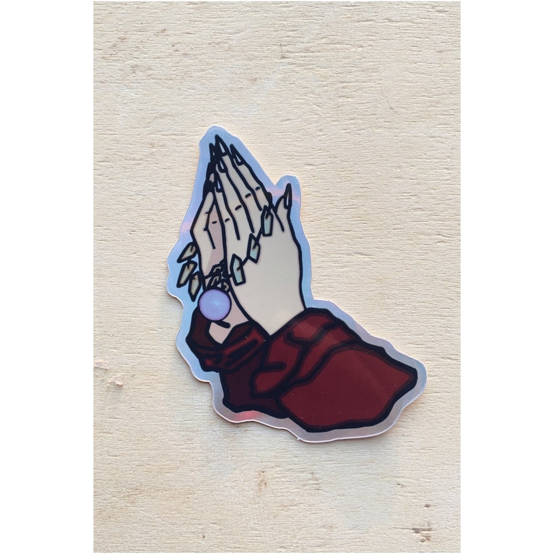 Die Cut Holographic Glossy Sticker of Inuyasha Prayer Hands With Shikon ...