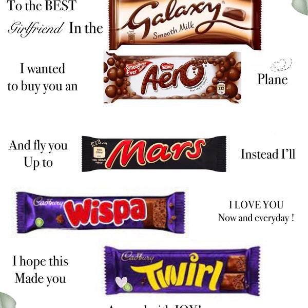 Chocolate Poem - Etsy UK