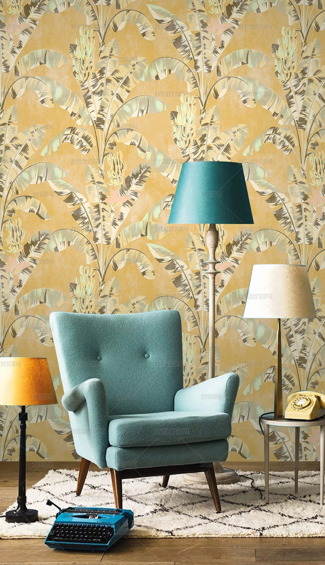 Luxurious Botanical Design Wallpaper Self Adhesive Peel and - Etsy