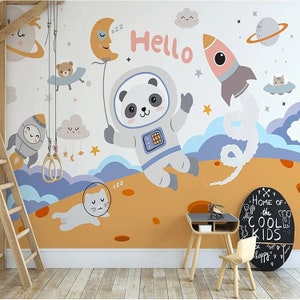 Outer Space Wallpaper for Kids Kids Room Wallpaper Peel and - Etsy