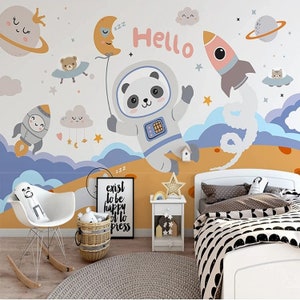 Outer Space Wallpaper for Kids Kids Room Wallpaper Peel and - Etsy