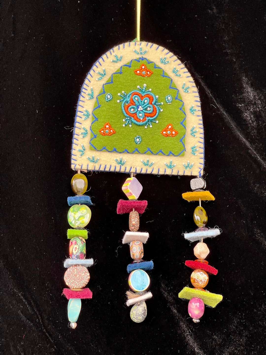 Afghan Art Hand Embroidered and Beaded Talisman Wall Hanging - Etsy