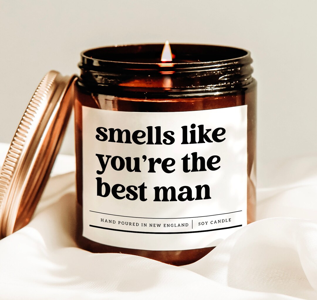 Smells Like You're the Best Man Candle, Best Man Gift Idea, Best Man ...
