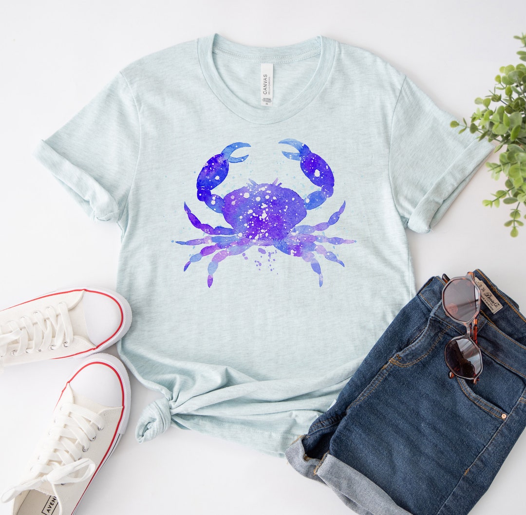 Crab T-shirt, Beach Shirt, Seafood Tee, Animal Lover Gift, Vacation T ...