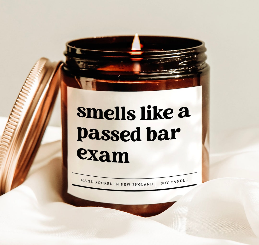Smells Like A Passed Bar Exam Candle, Bar Exam Gift, Lawyer to Be Gift ...