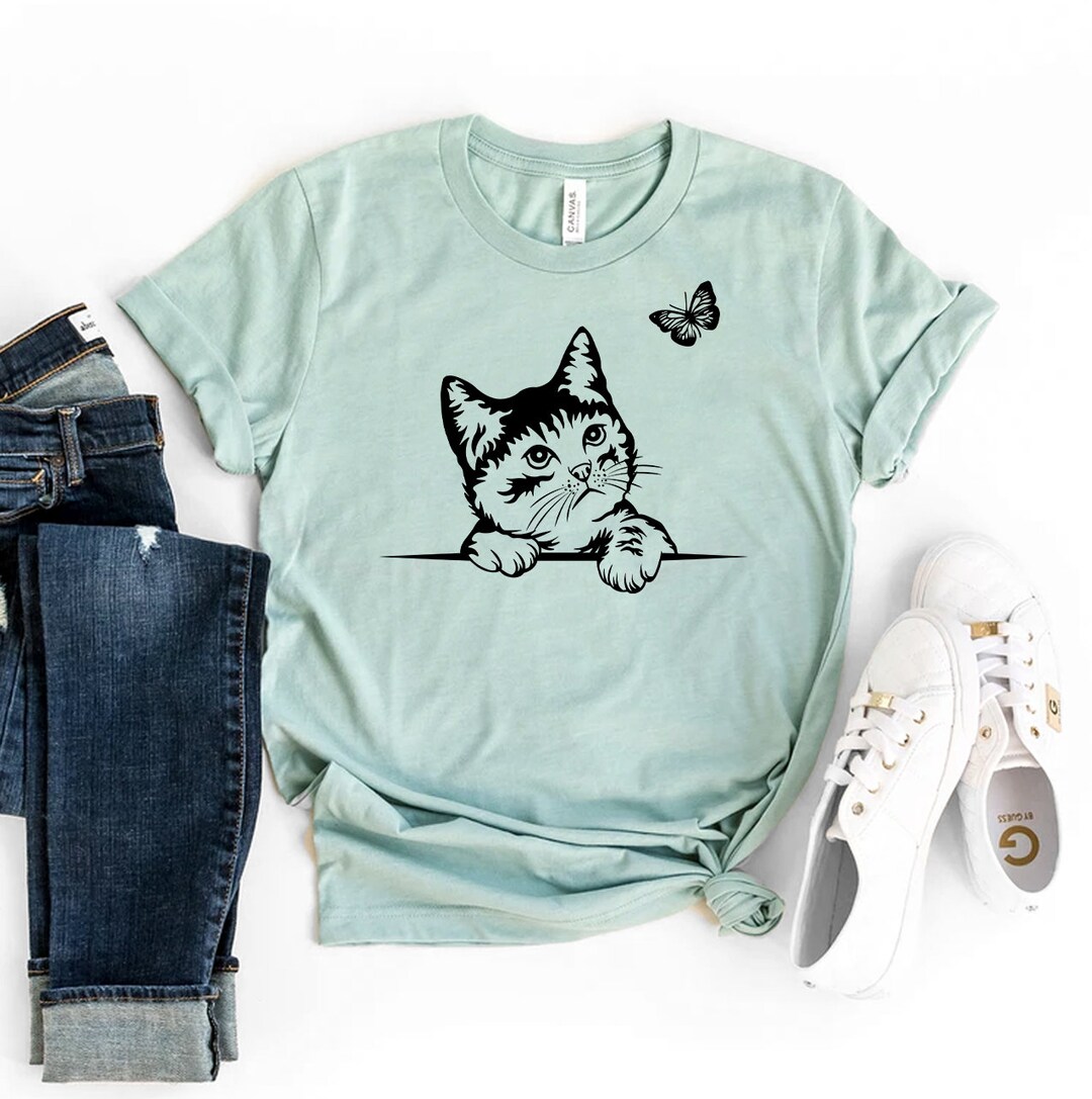 Cat T-shirt, Cat Mom Shirt, Meow Tee, Cat Lover Gift, Cute Meow Shirts ...