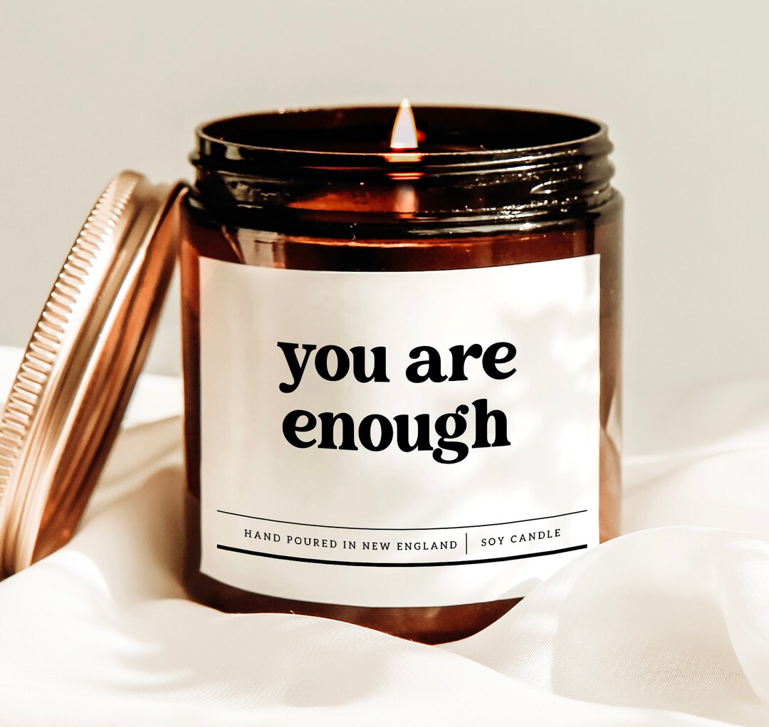 You Are Enough Candle, Motivational Candle, Self Love Candle, Positive ...