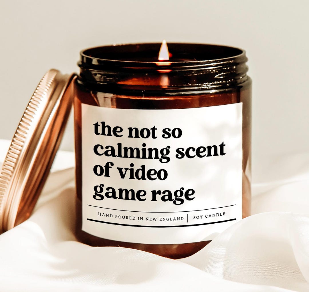 The Not so Calming Scent of Video Game Rage Candle, Funny Gamer Gift ...