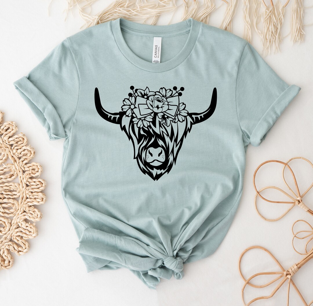 Floral Heifer T-shirt, Farm Life Shirt, Heifer Tee, Farmer Gift ...