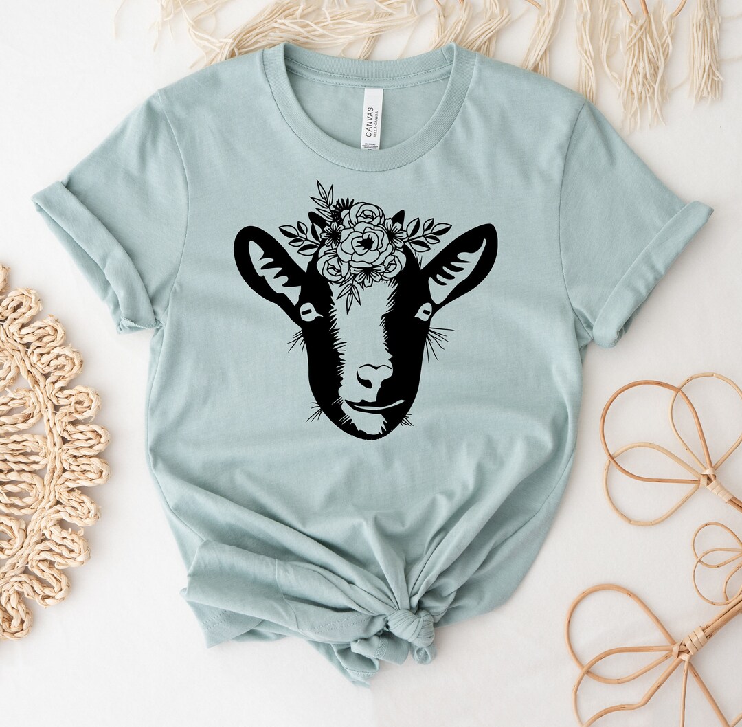 Goat T-shirt, Goat Lover Shirt, Fashion Top, Cute Goat Tee, Goat Farmer ...