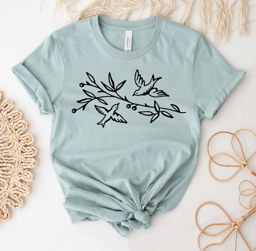 Birds T-shirt, Nature Shirt, Bird Nerd Gift, Bird Lover Tee, Cute ...